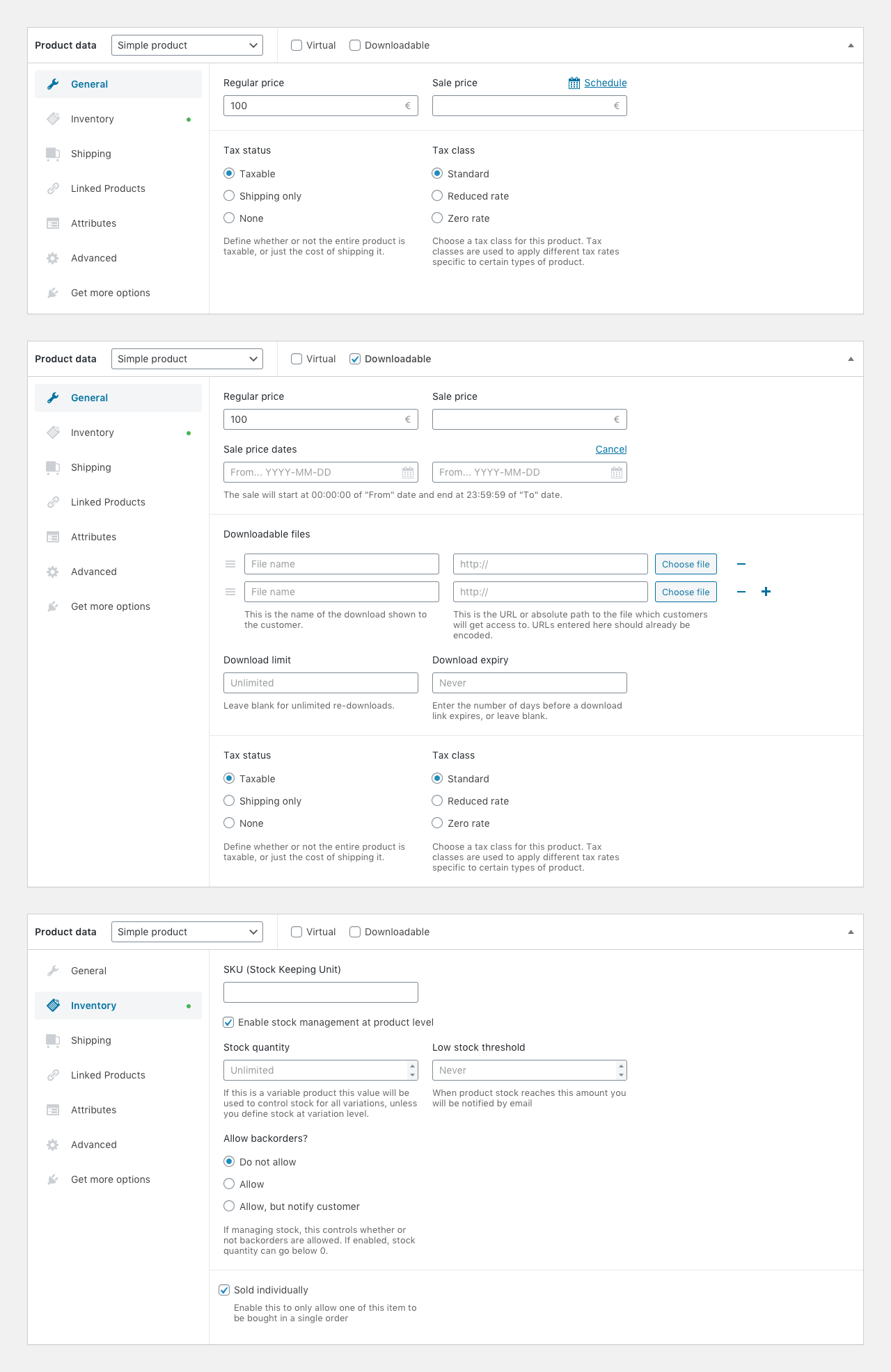 Improve the usability and design of the product data metabox · Issue #26930 · woocommerce ...