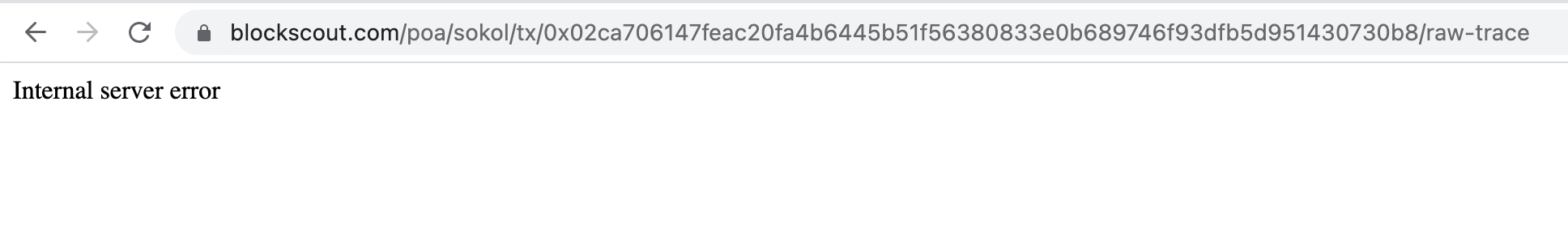 Pending transaction page raw trace tab internal server error · Issue #4344 · blockscout ...