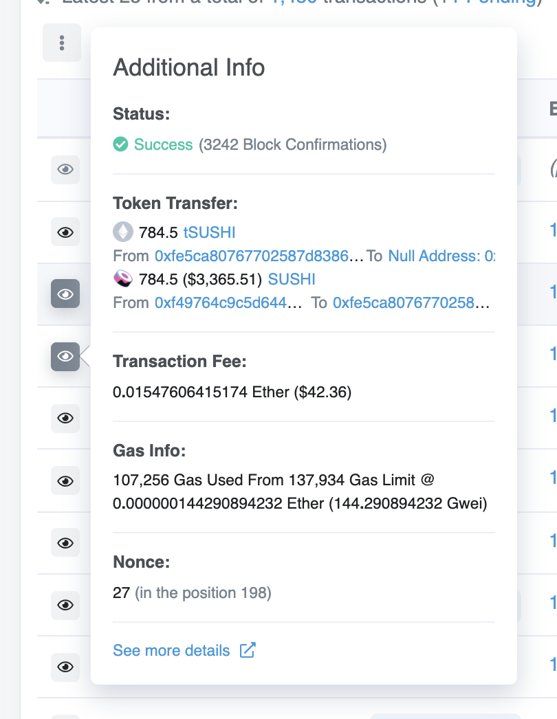 Quick access to tx additional info from the txs list · Issue #5159 · blockscout/blockscout · GitHub