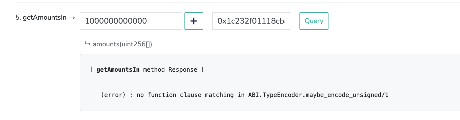 No function clause matching in ABI.TypeEncoder.maybe_encode_unsigned ...