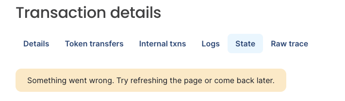 API v2: state change endpoint internal server error · Issue #7281 · blockscout/blockscout · GitHub