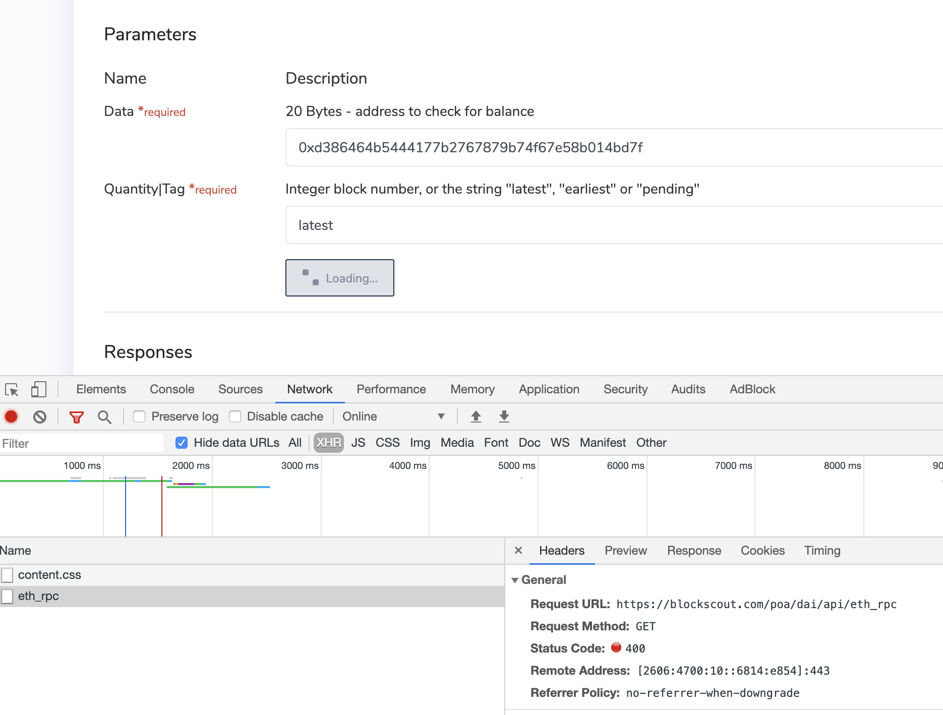 "Try it out" section for RPC doesn't work · Issue #2585 · blockscout/blockscout · GitHub
