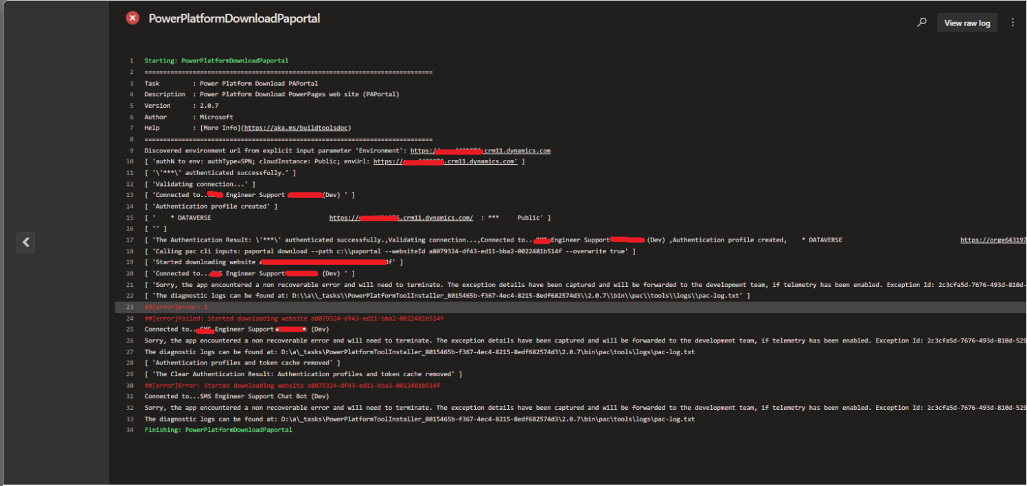 Power portal extension in dev ops fails on Power Portal Download task · Issue #218 · microsoft ...