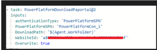 Power portal extension in dev ops fails on Power Portal Download task ...