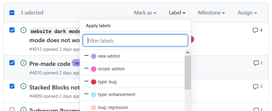 Ability to assign projects to issues using the select interface on the issues page · community ...