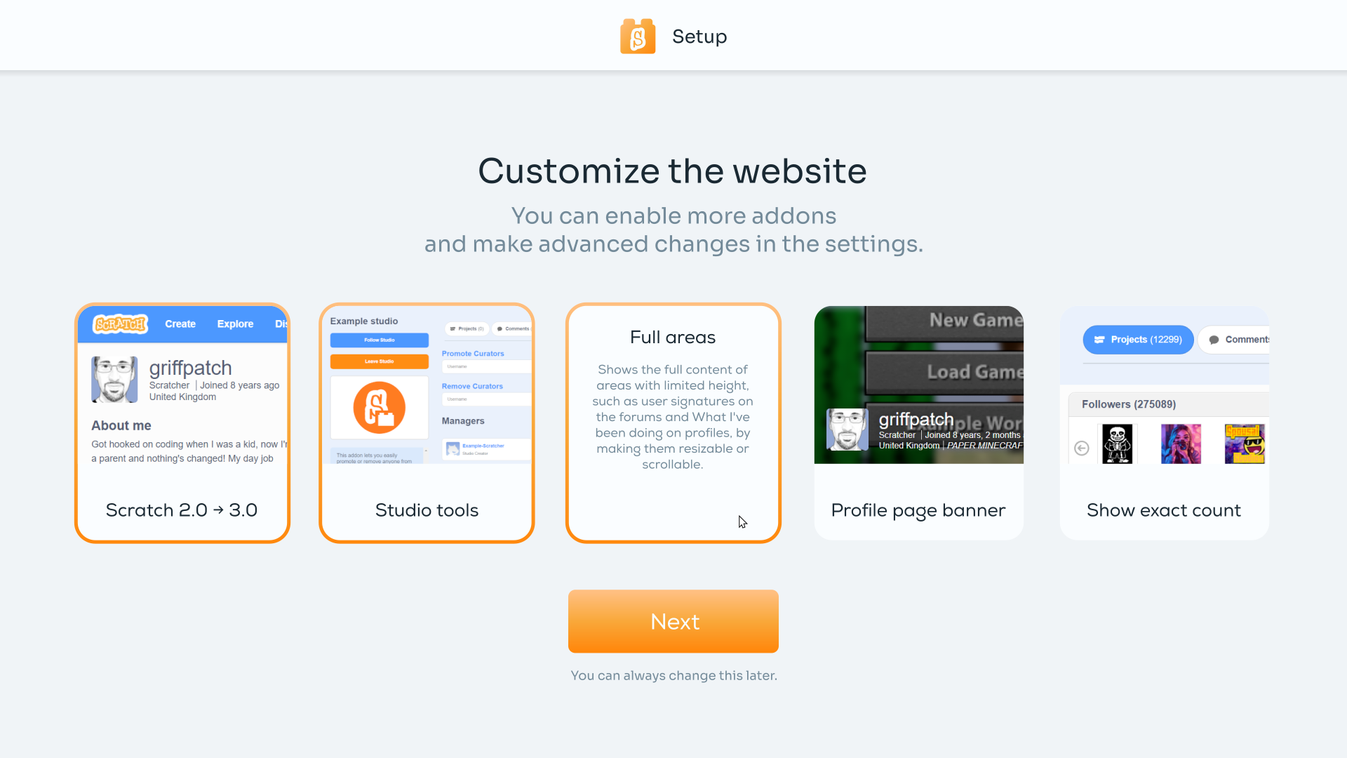 Improve onboarding process · Issue #5209 · ScratchAddons/ScratchAddons · GitHub