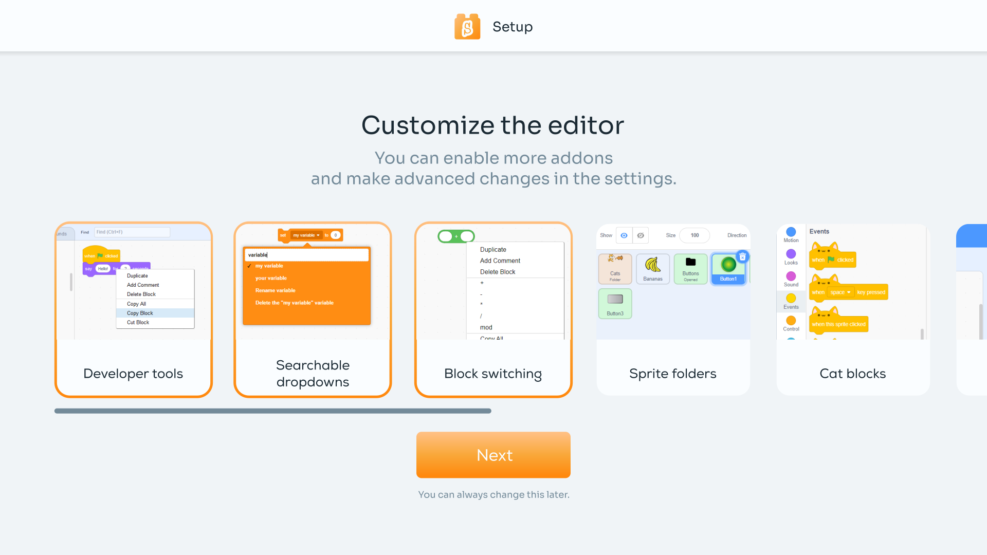 Improve onboarding process · Issue #5209 · ScratchAddons/ScratchAddons · GitHub