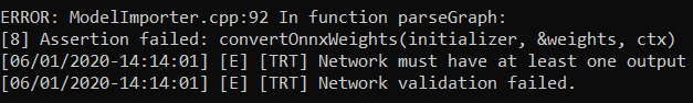 Assertion failed: convertOnnxWeights(initializer, &weights, ctx) · Issue #586 · NVIDIA/TensorRT ...