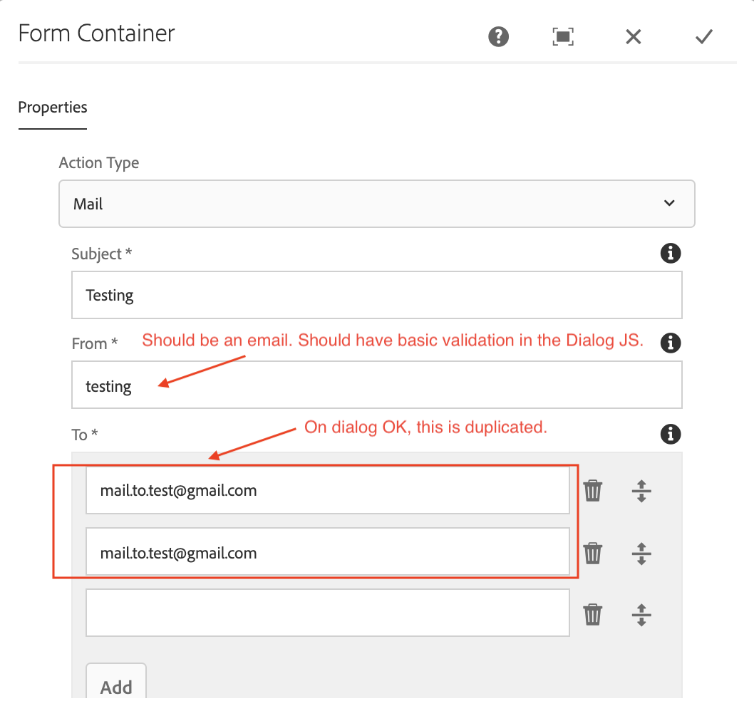 Form Container dialog issues · Issue #1634 · adobe/aem-core-wcm-components · GitHub