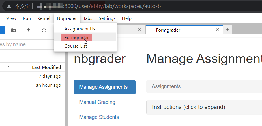Cannot HIDE the formgrader for students (docker version) · Issue #4284 · jupyterhub/jupyterhub ...