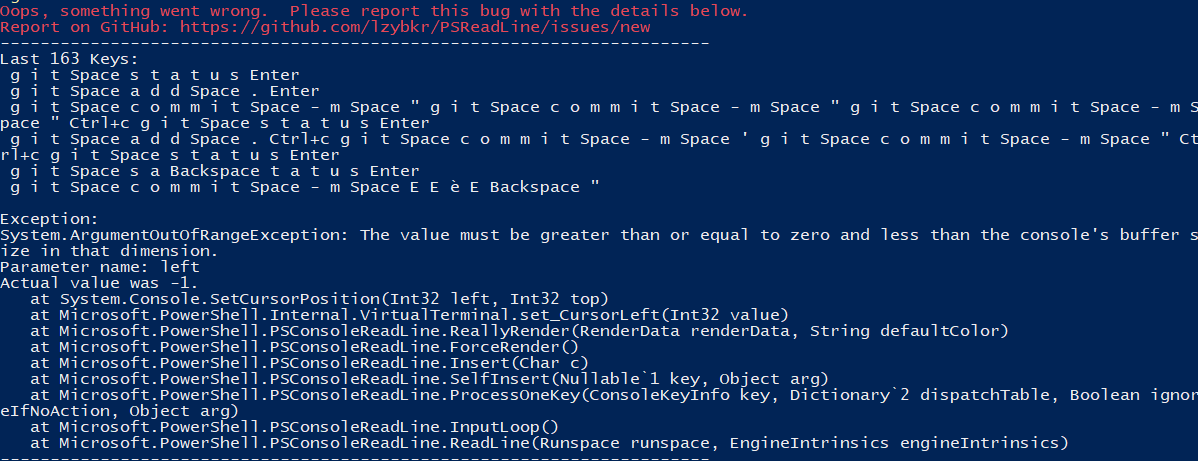 Cannot enter quotations, especially when git comitting · Issue #2279 · PowerShell/PSReadLine ...