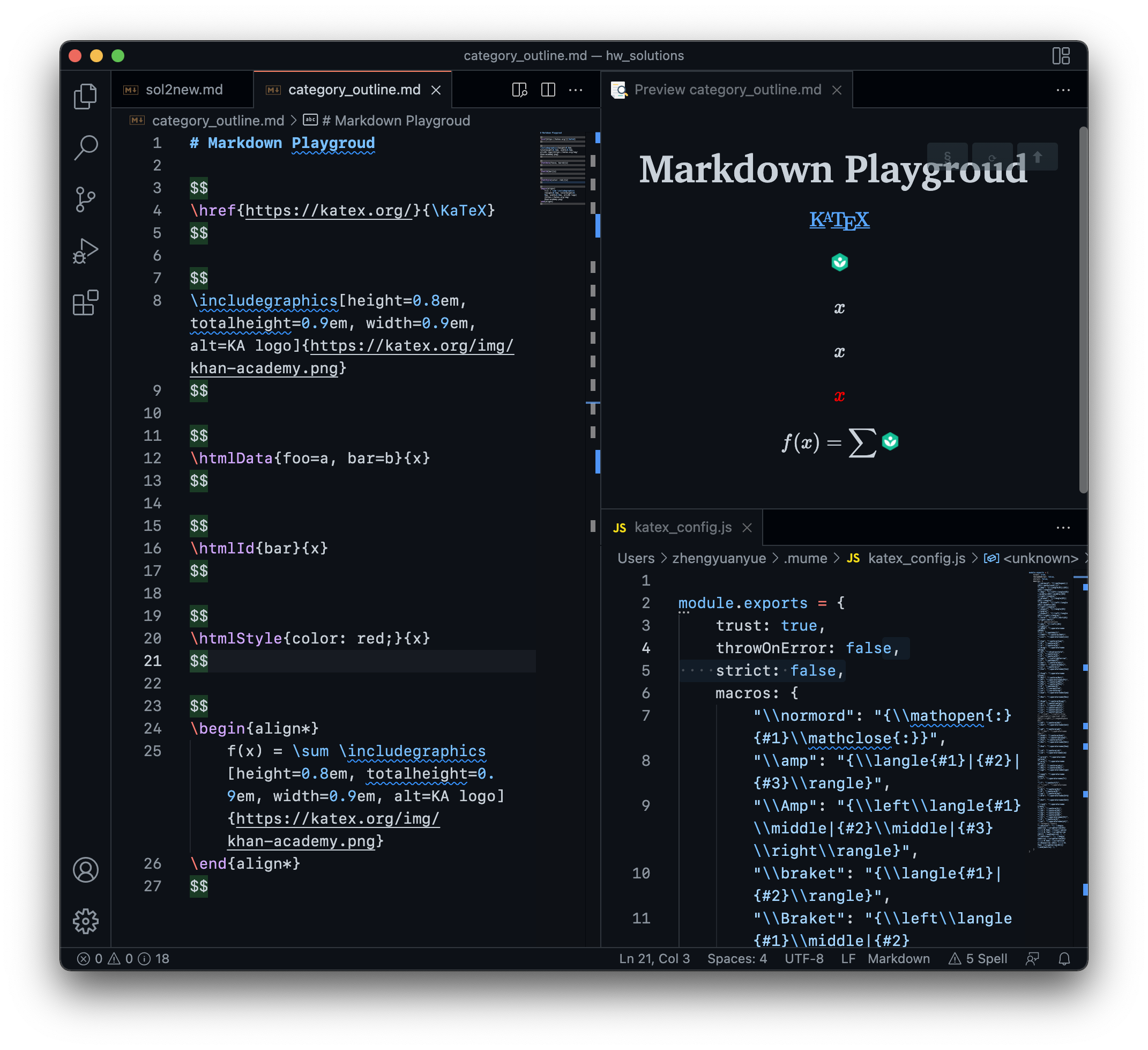 Katex Can We Make The Trust Options Editable Via Config · Issue 1013 · Shd101wyyvscode 