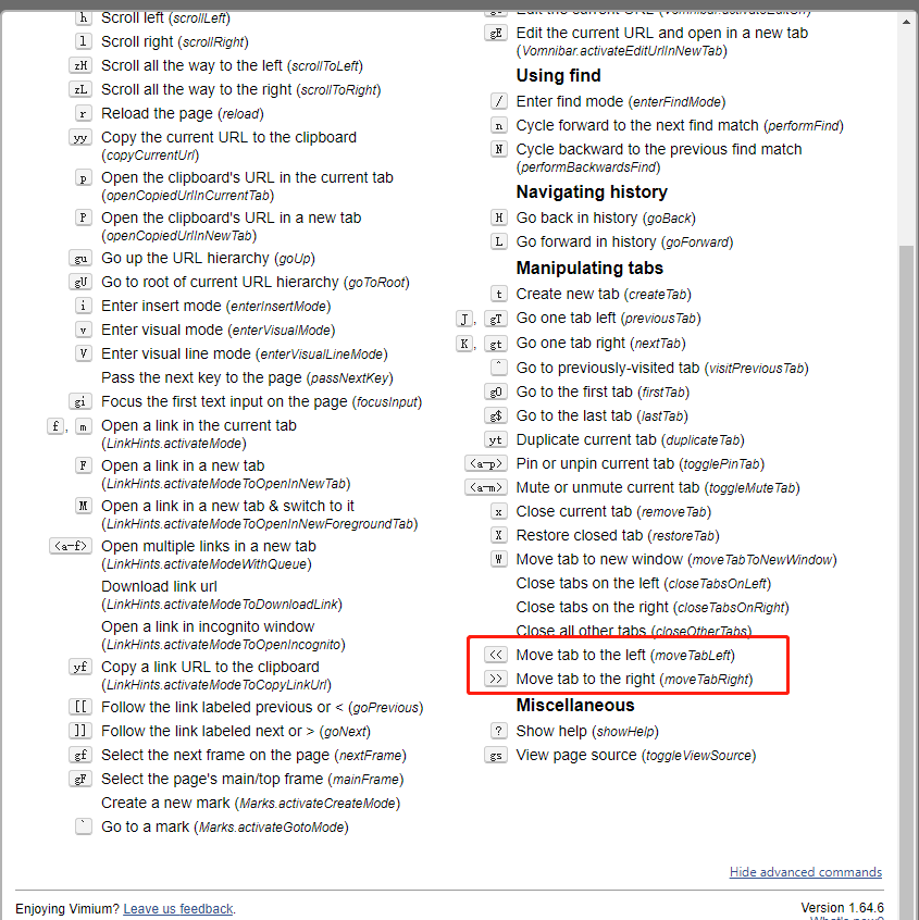 [Feature Request] Be able to arrange tab order · Issue #3335 · philc/vimium · GitHub
