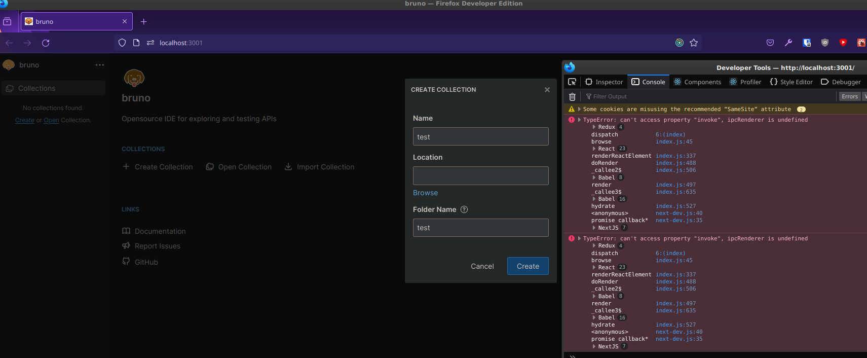 Local development setup not working if port 3000 is used · Issue #740 · usebruno/bruno · GitHub
