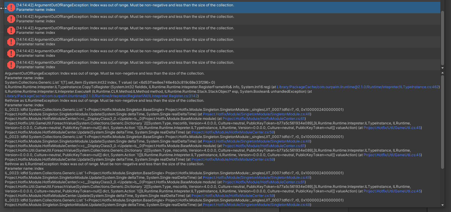 开启ILRuntimeJITFlags.JITOnDemand模式下，热更工程Update中for循环会出现越界报错问题 · Issue #764 · Ourpalm/ILRuntime ...