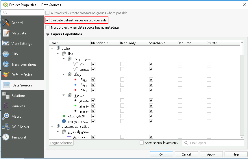"evaluate default value on providers side" is not saved as checked when saving projects on QGIS ...
