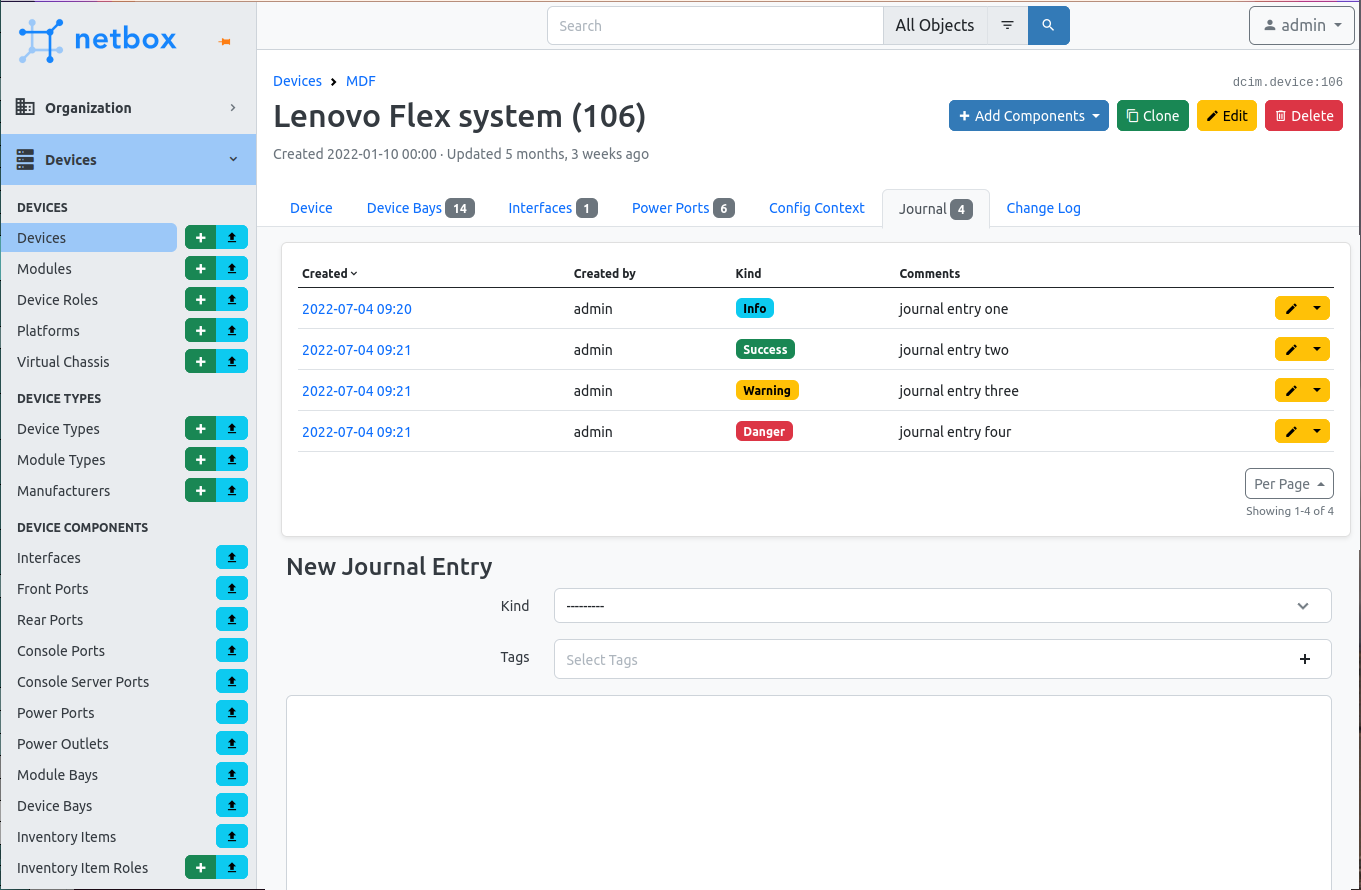 Journal View Layoutorder · Issue 9656 · Netbox Communitynetbox · Github