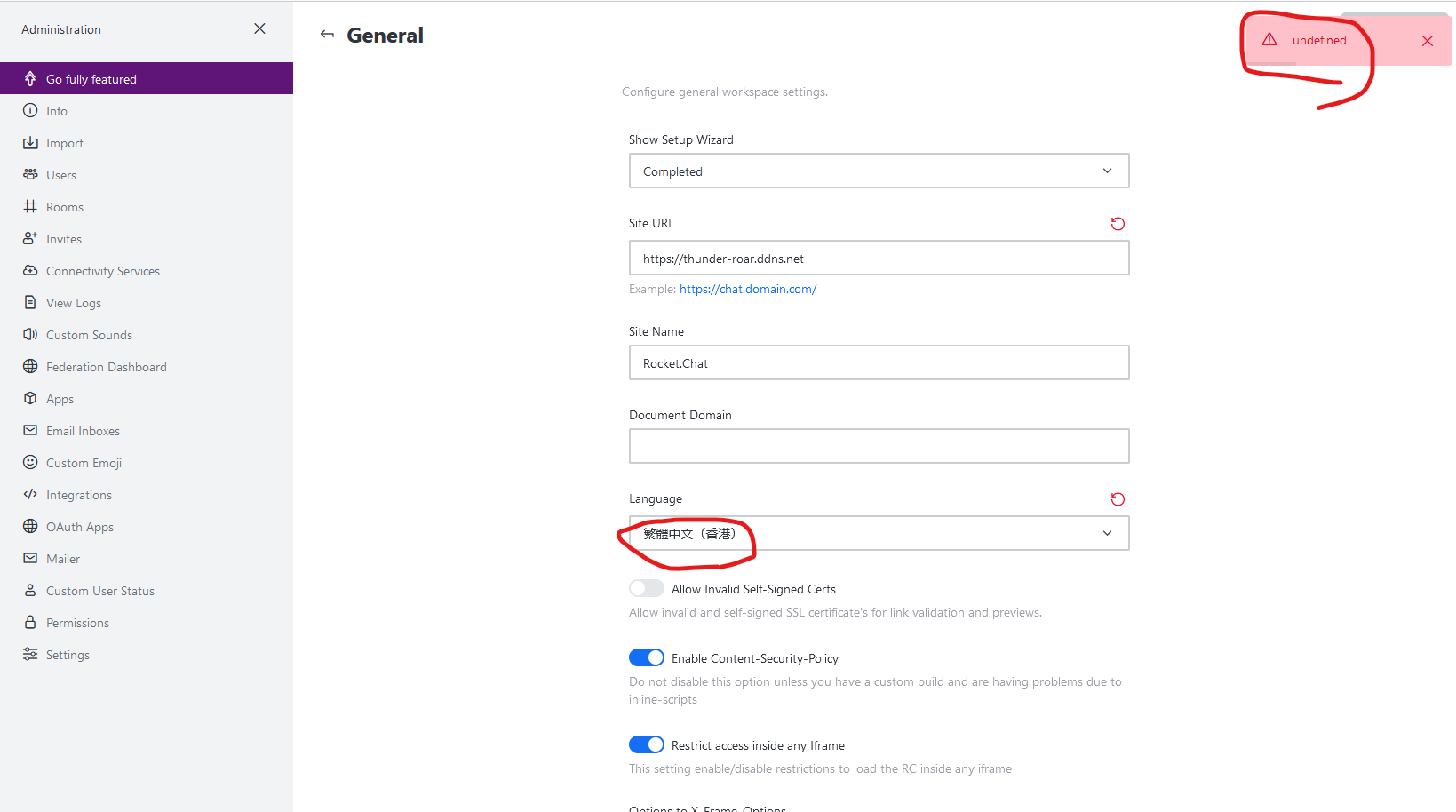 Rocketchat Docker V5 0 Language Setting Cannot Be Set To Zh Hk Or Zh