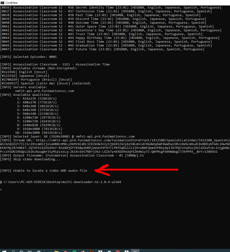 [BUG] [Funimation] · Issue #164 · anidl/multi-downloader-nx · GitHub