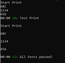 Extra Newlines With Print Inside Tests Issue 1190 Dart Lang Test