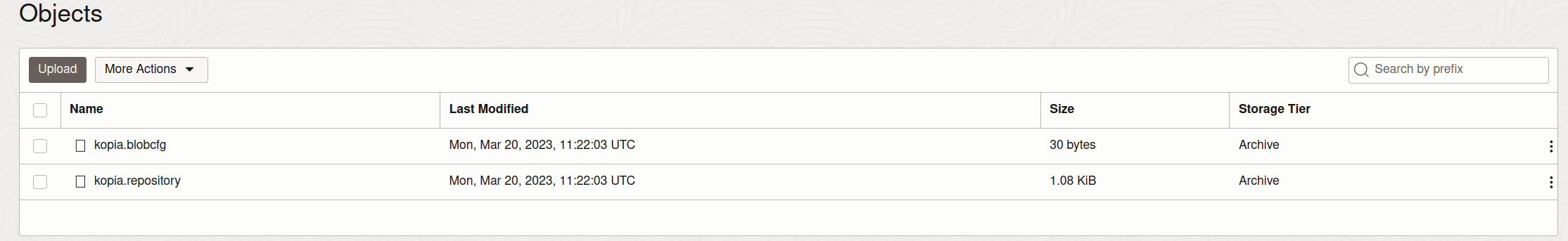 Cannot upload to Oracle Cloud Archive Bucket (S3 compatible) · Issue #2839 · kopia/kopia · GitHub