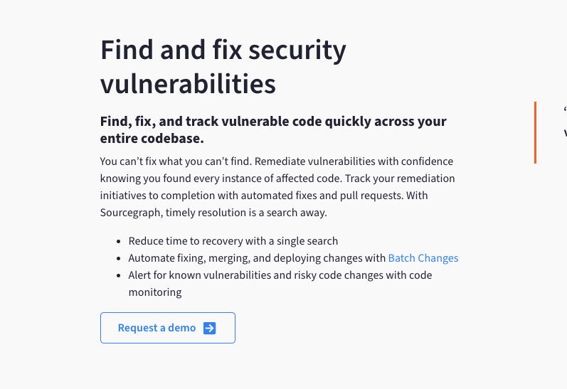 Fixing Vulnerabilities Landing Page · Issue #5172 · sourcegraph/about · GitHub