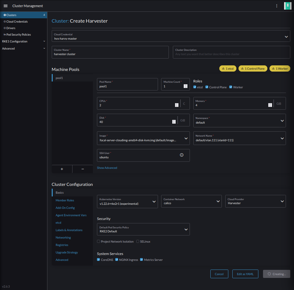 Provisioning new cluster with invalid name cause UI hang · Issue #5334 · rancher/dashboard · GitHub