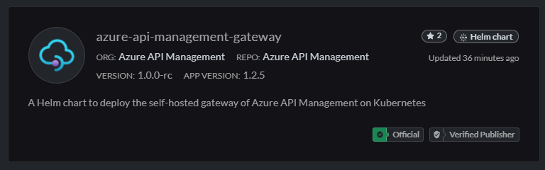 Become official publisher on Artifact Hub · Issue #57 · Azure/api-management-self-hosted-gateway ...