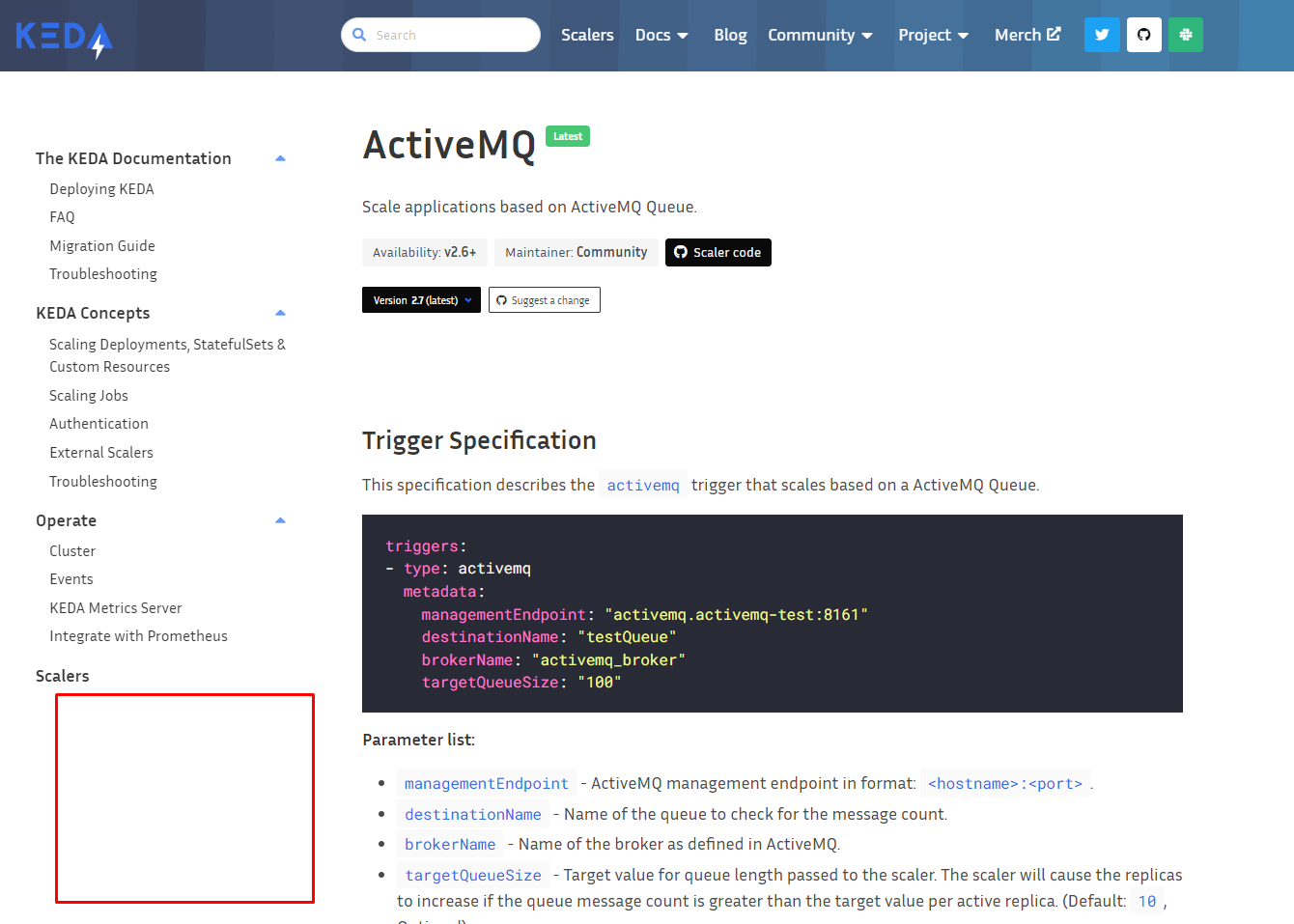 List all built-in scalers in side-navigation bar · Issue #860 · kedacore/keda-docs · GitHub