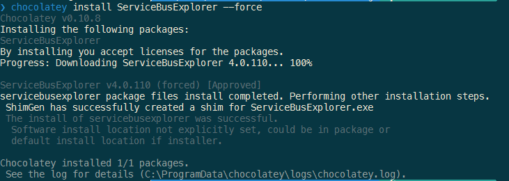 Unable to install SBE with Chocolatey · Issue #276 · paolosalvatori/ServiceBusExplorer · GitHub