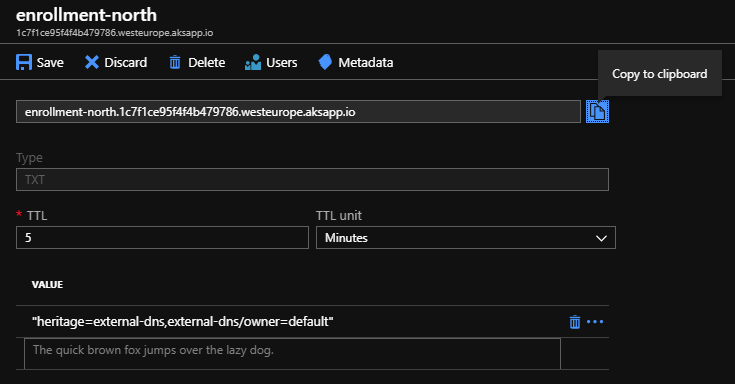 HTTP application routing creates DNS zones for default namespace only ...