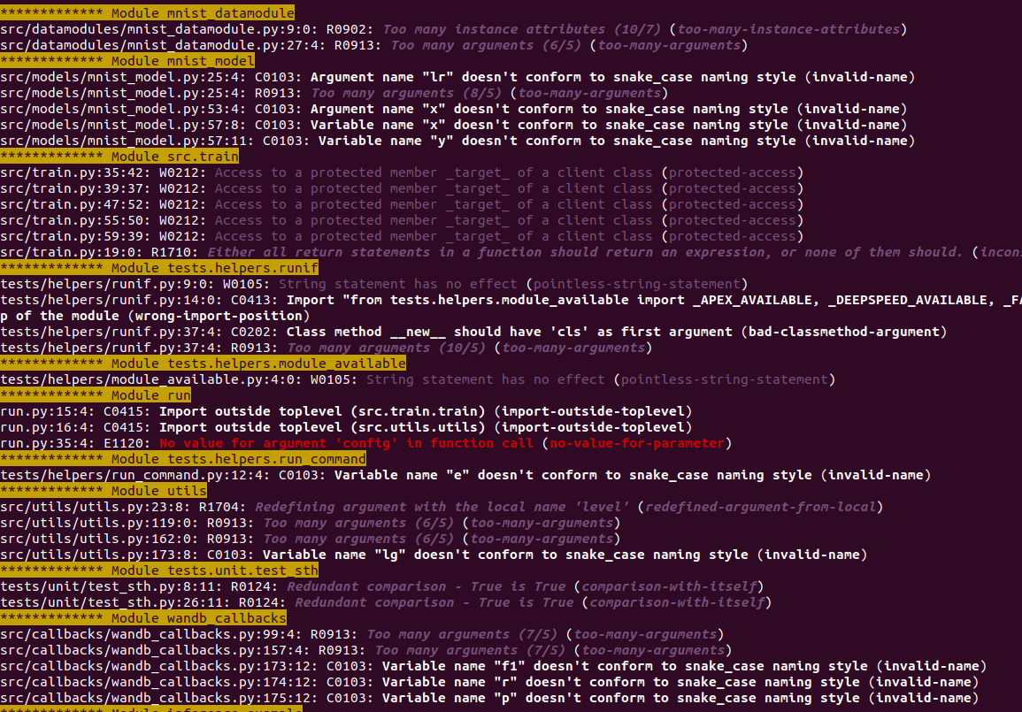 adding a linter · Issue #140 · ashleve/lightning-hydra-template · GitHub