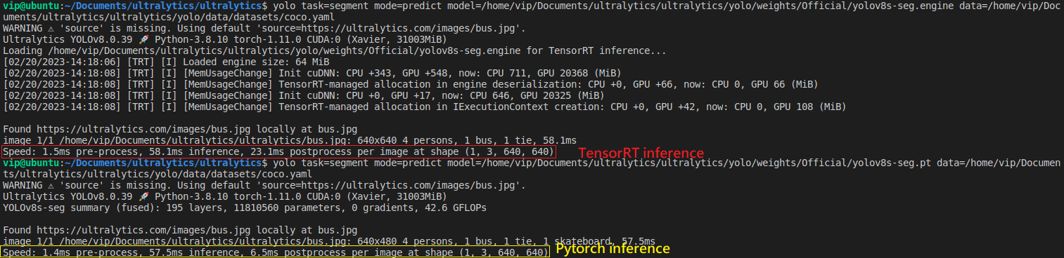 TensorRT model speed question · Issue #1061 · ultralytics/ultralytics · GitHub