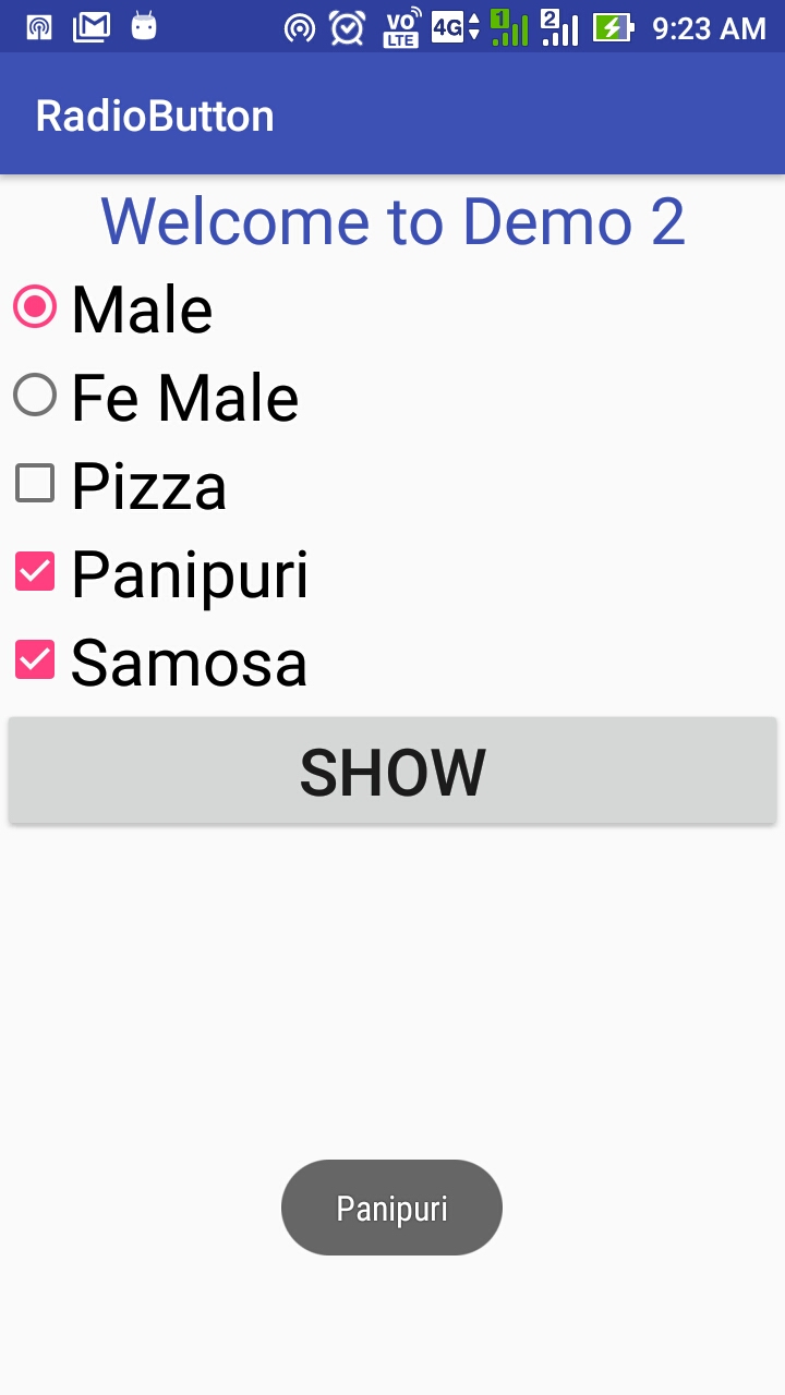 GitHub - MeetGPatel/RadioButton_CheckBox: This is a simple android app based on ischecked()