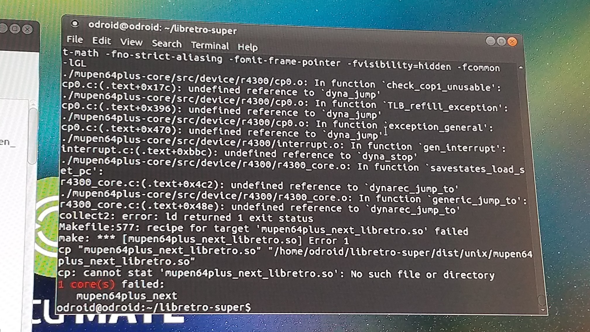 Can't build mupen64plus-next core on Odroid XU4 · Issue #310 · libretro/mupen64plus-libretro-nx ...