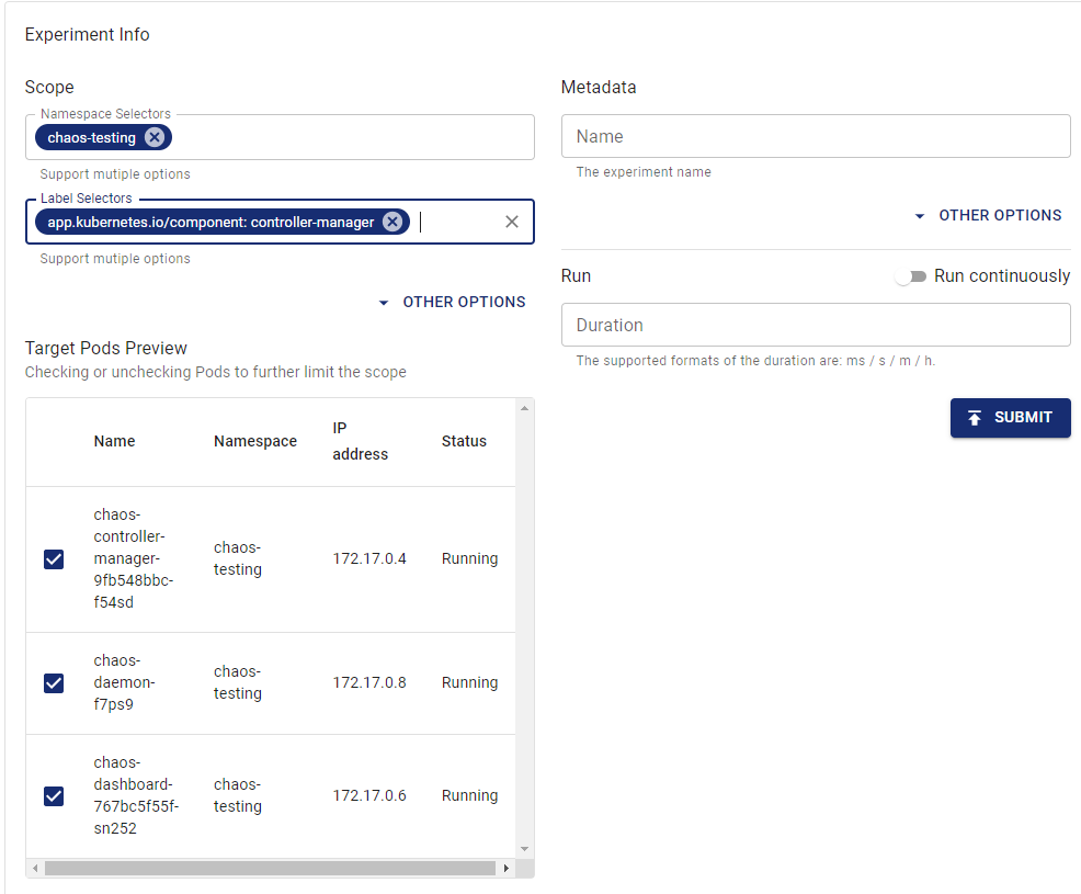 Label selectors on dashboard don't work. · Issue #2320 · chaos-mesh ...
