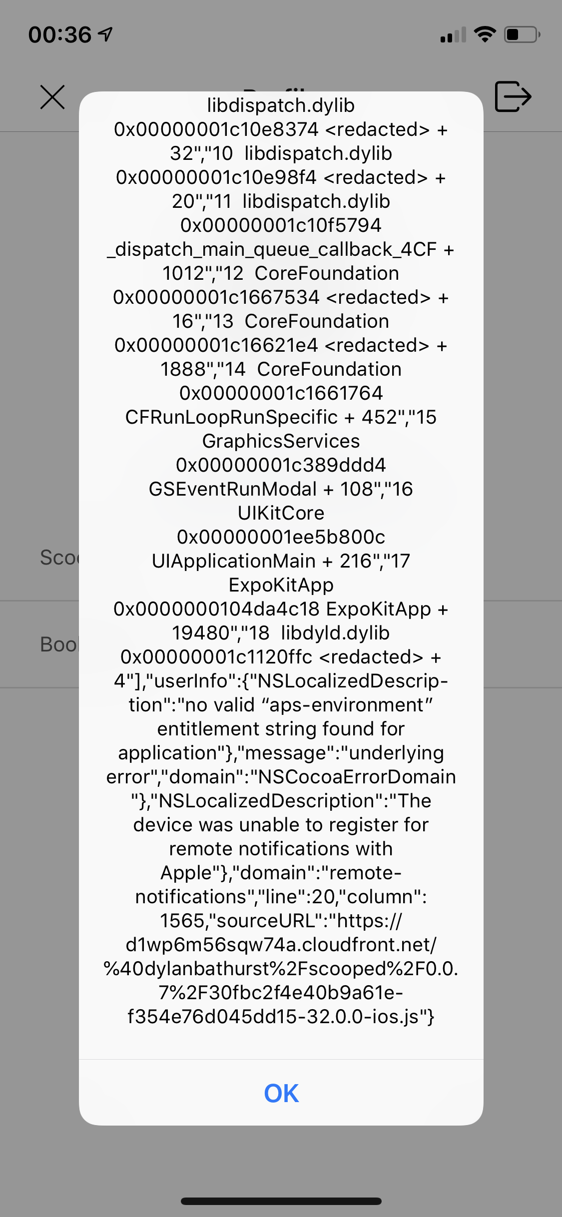 Expo sdk: "32" IOS, Standalone, Expo.Notifications.getExpoPushTokenAsync() never returns ...