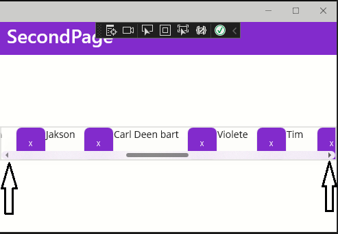 [Windows] CollectionView crash when clicking arrows icon of CollectionView scrolling area ...