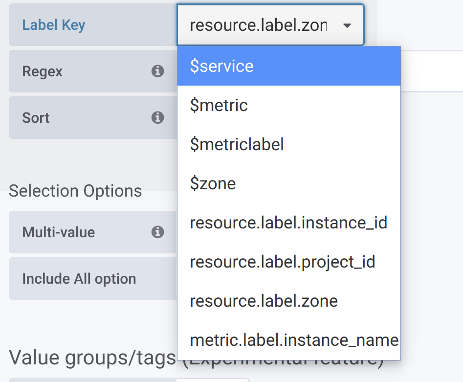Stackdriver: Template variables in filters using globbing format · Issue #15182 · grafana ...