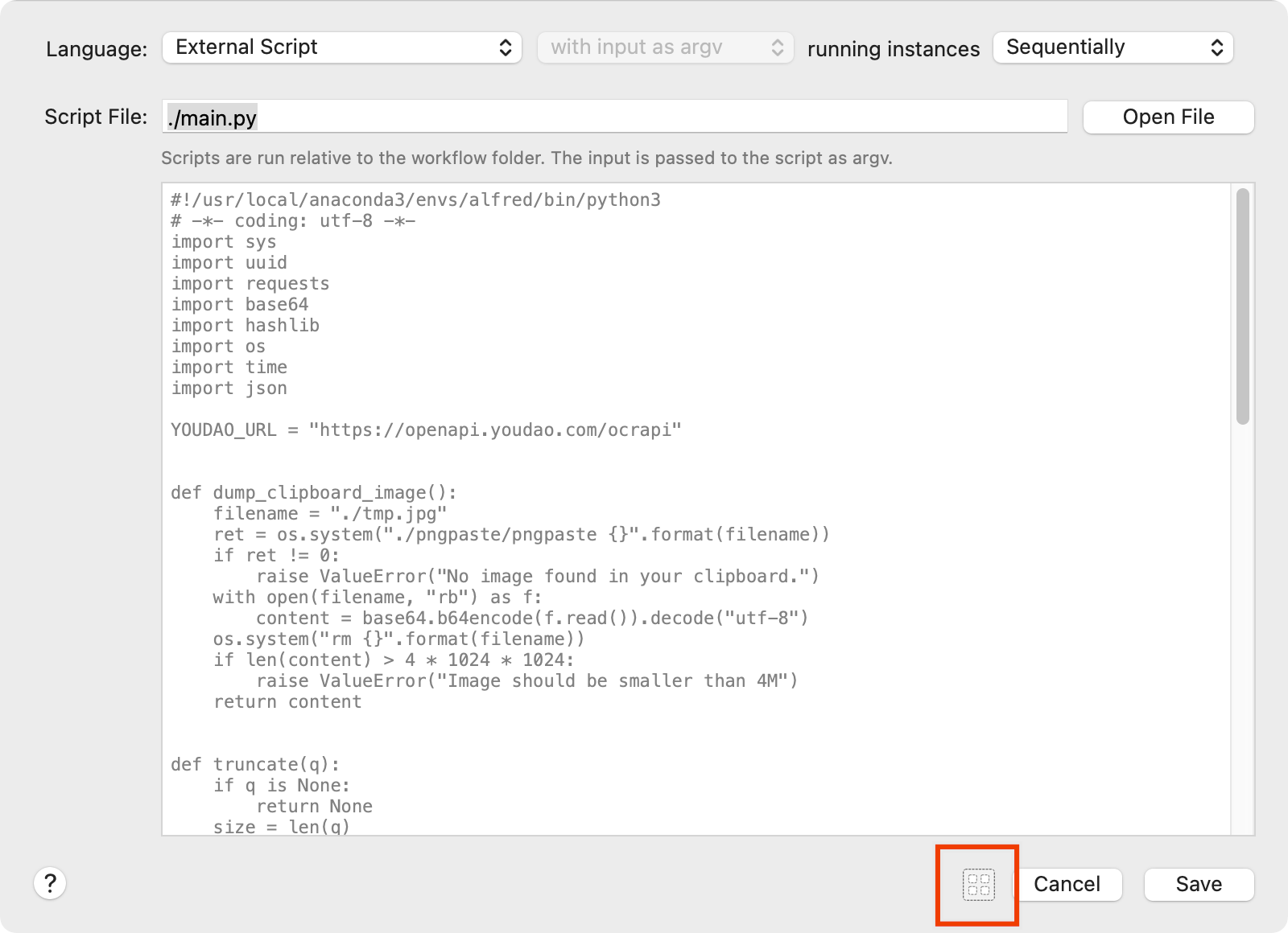 unable to run task! · Issue #1 · baker221/alfred-clipboard-ocr-youdao ...