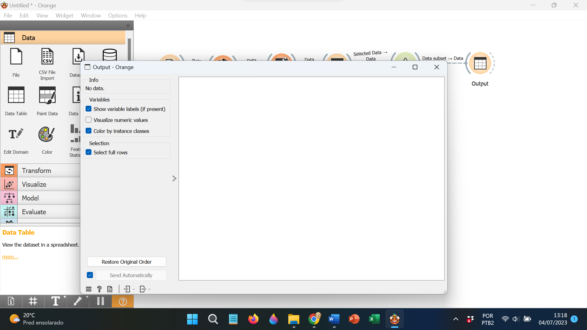 Differential Expression Widget generates a blank output and error ...