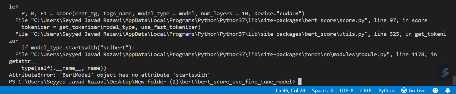 Use fine tuned model · Issue #142 · Tiiiger/bert_score · GitHub