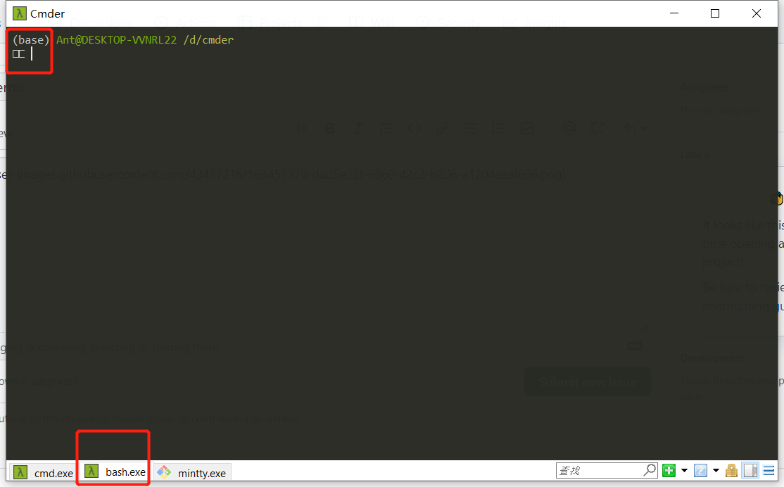 bash λ display error · Issue #2699 · cmderdev/cmder · GitHub