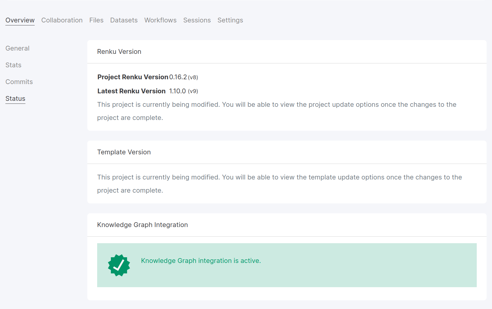 🔶 Rework the project status page · Issue #2315 · SwissDataScienceCenter/renku-ui · GitHub