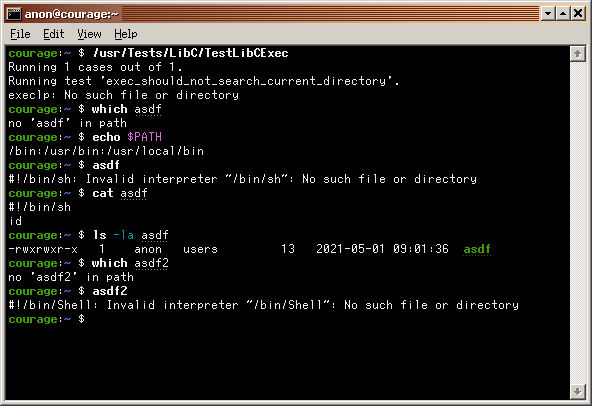 Shell: tries to execute programs in current working directory if they ...