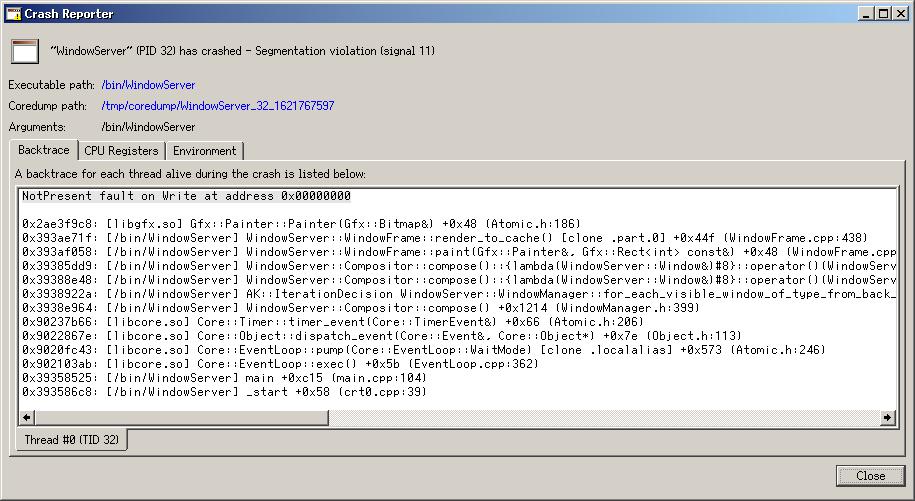 WindowServer::WindowFrame::render_to_cache: nullptr deref crash · Issue #7409 · SerenityOS ...