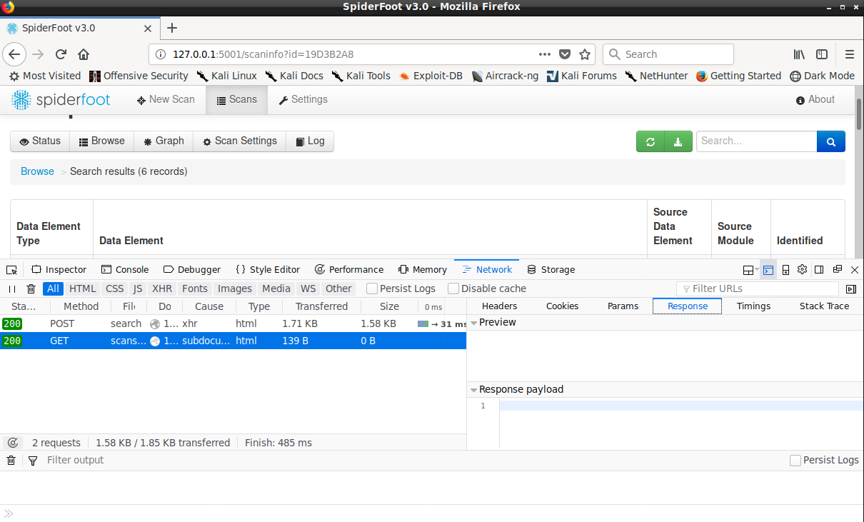 scansearchresultexport internal server error · Issue #400 · smicallef/spiderfoot · GitHub