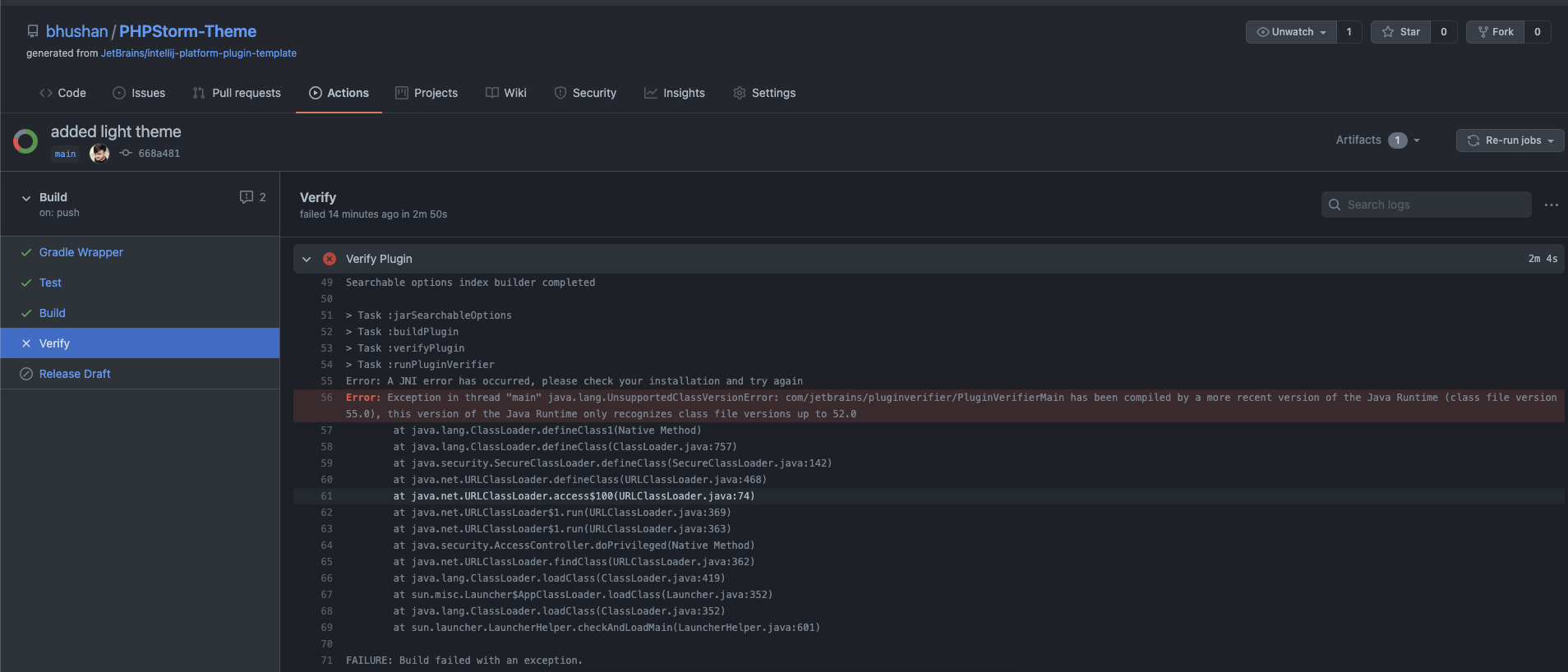 Verification Failed · Issue #165 · JetBrains/intellij-platform-plugin ...