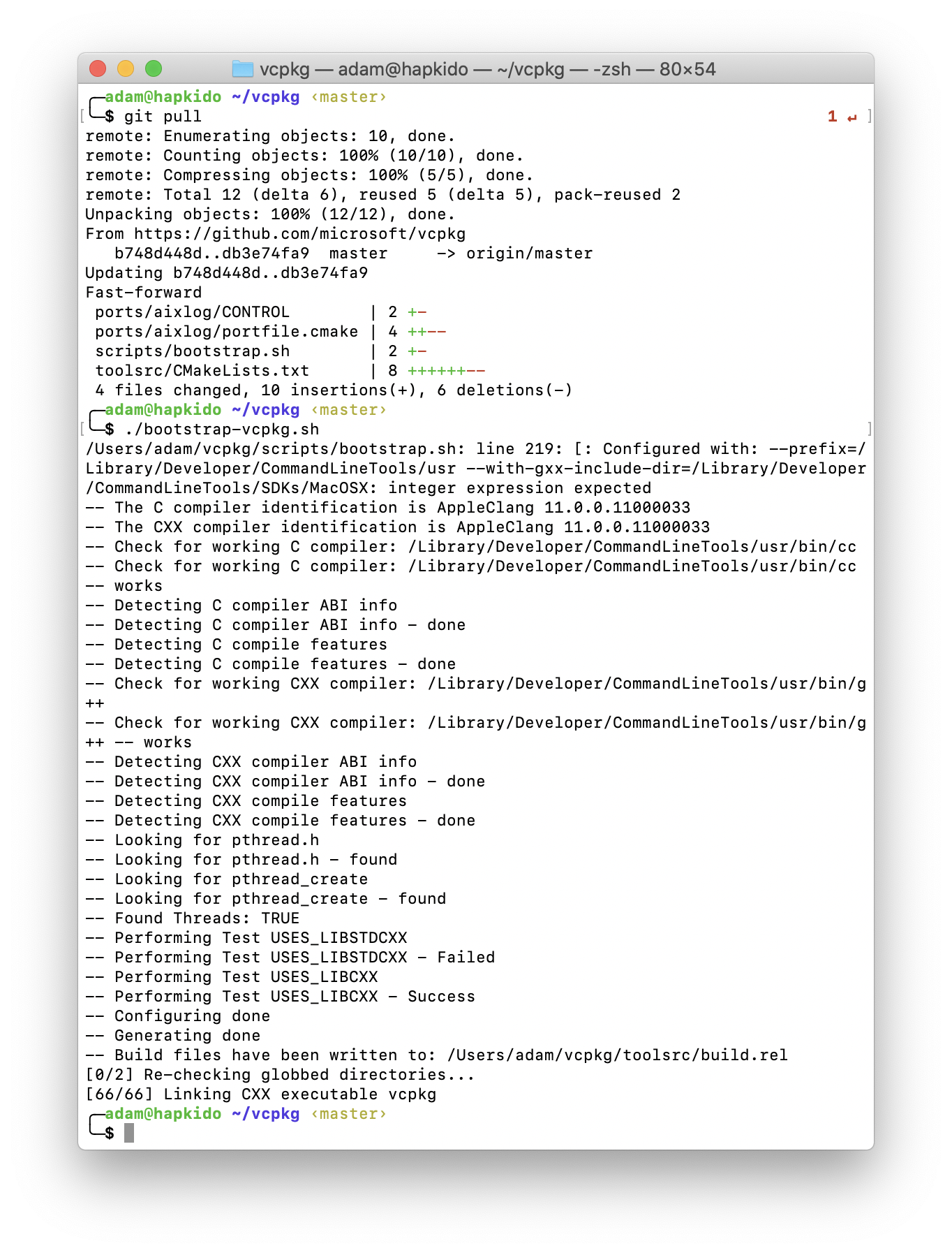 bootstrap.sh fails on macOS 10.15 · Issue #8490 · microsoft/vcpkg · GitHub