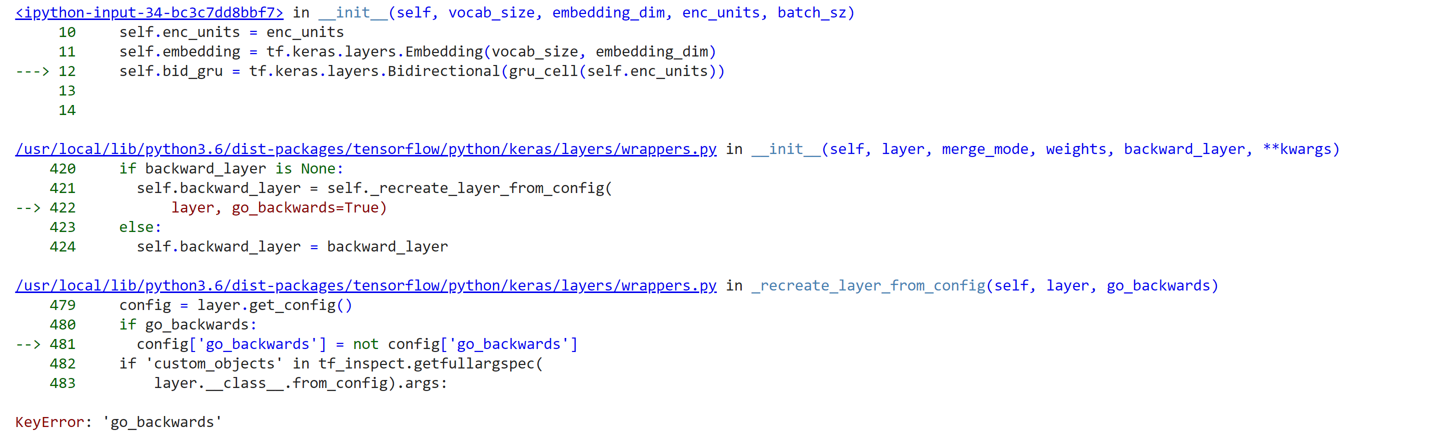 How to implement Bidirectional GRU in Encoder · Issue #44595 ...